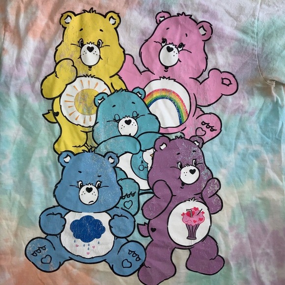 Care Bears | Tops | Care Bears Tie Dye Tshirt Graphic Print Pastel ...